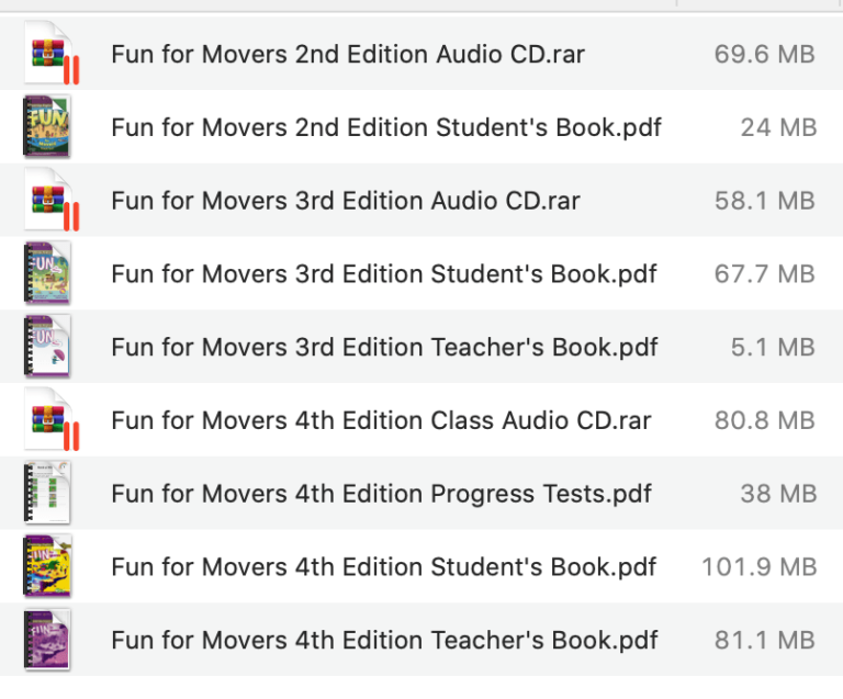 Fun for Movers 2nd 3rd 4th Edition Pdf Presentation Plus
