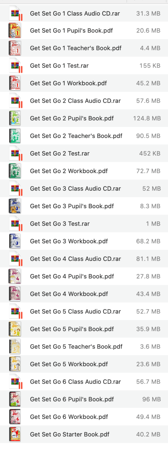 Download Oxford Get Set Go PDF Audio (7 Levels)