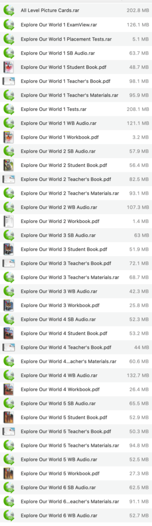 Explore Our World 2nd Edition Pdf Resources (Pre A1 - A2)