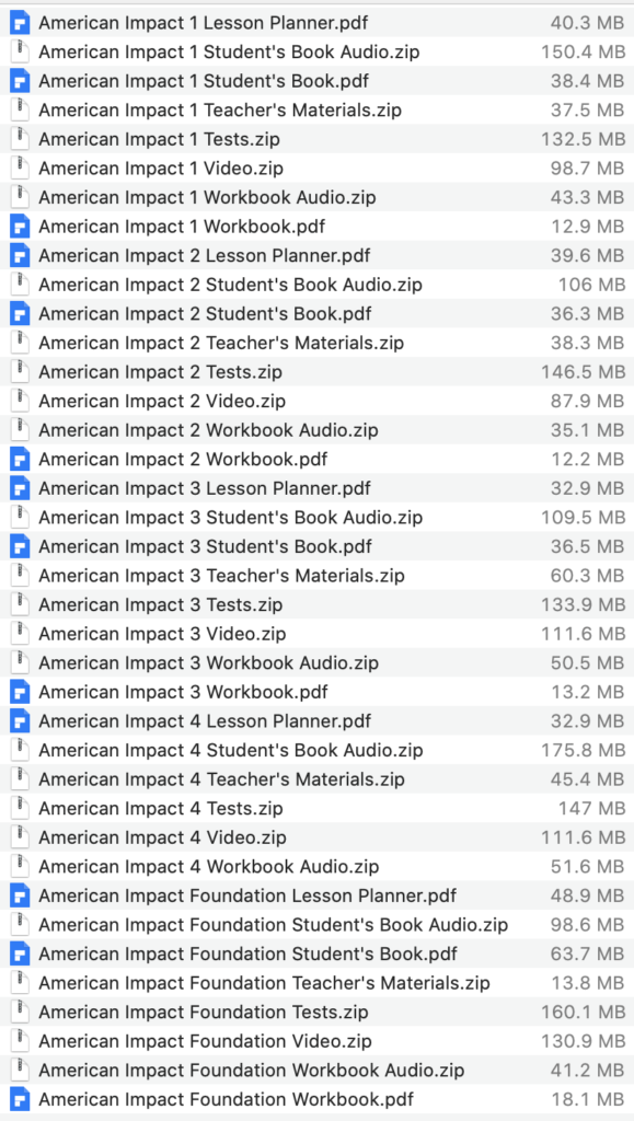 NGL Impact Pdf Classroom Presentation Tool (5 Levels)