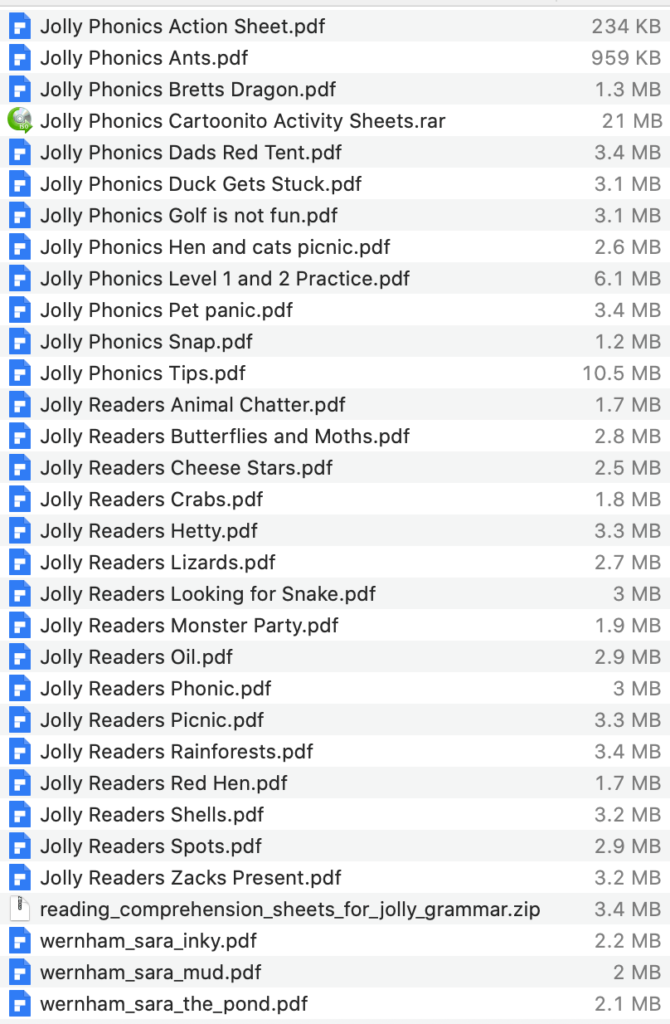 Download Jolly Phonics Pdf Audio Video (7 levels)
