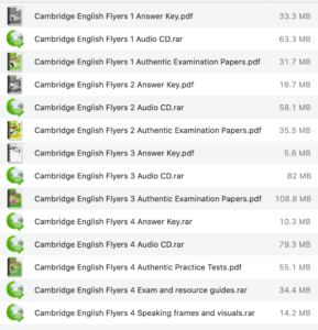 Tải Cambridge English Flyers Pdf Audio Key (4 Levels)