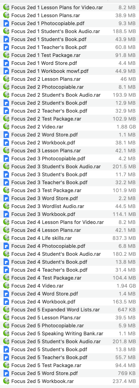 Download Focus Second Edition Pdf Resources (A2 / C1)