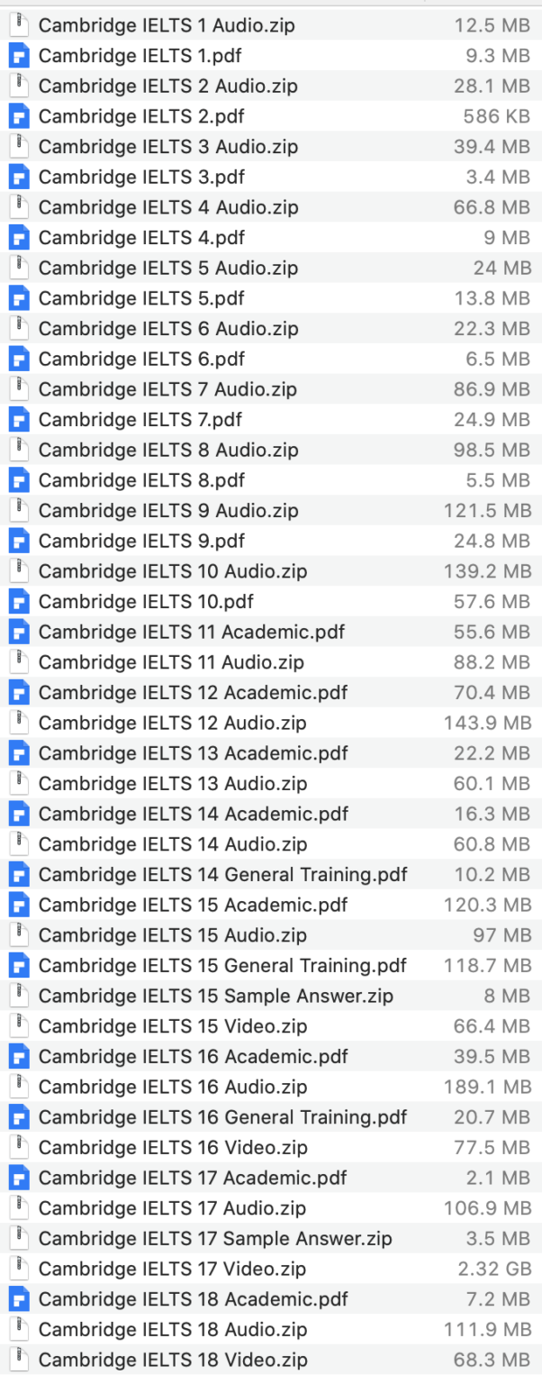 Cambridge IELTS 1 - 20 Pdf Audio 2025 with Answer Keys