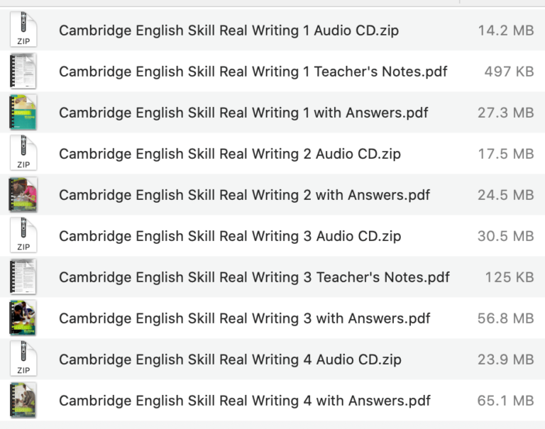 Download Cambridge Real Writing Pdf Audio (A2 / C1)