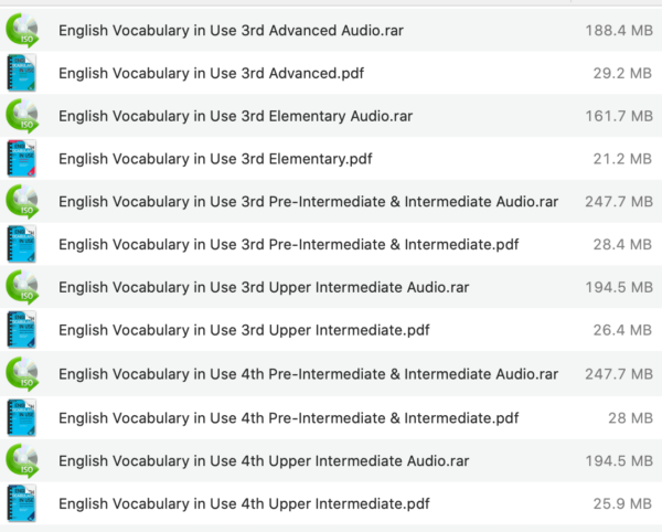 Download English Vocabulary in Use 4ed Pdf (B1 / B2)