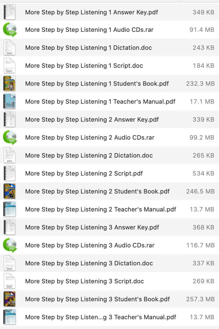 Download More Step By Step Listening Pdf Audio (3 Levels)