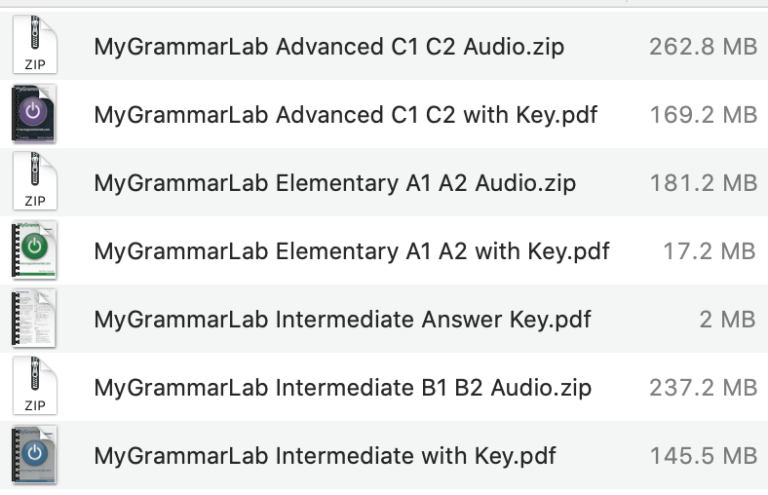 Download Pearson MyGrammarLab Pdf Audio (A1 / C2)