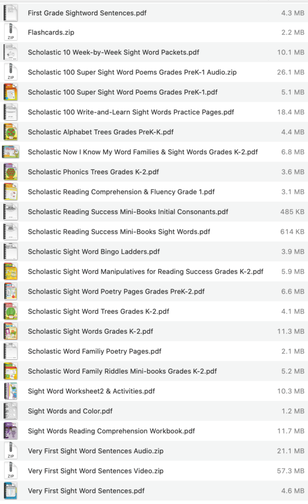 Download Sight Word Pdf Audio & Sight Word iTools online