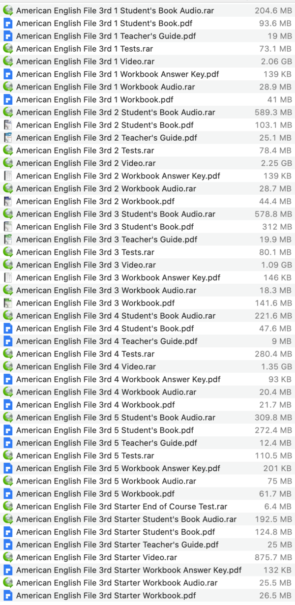 American English File Third Edition (Full 6 Levels) Pdf 2021