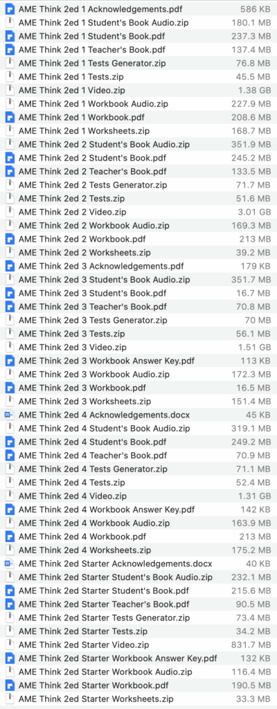 Think 2nd Edition Pdf Audio Video Online iTools (A1 / C1)