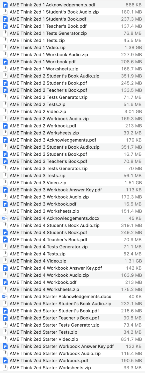 Think 2nd Edition Pdf Audio Video Online iTools (A1 / C1)