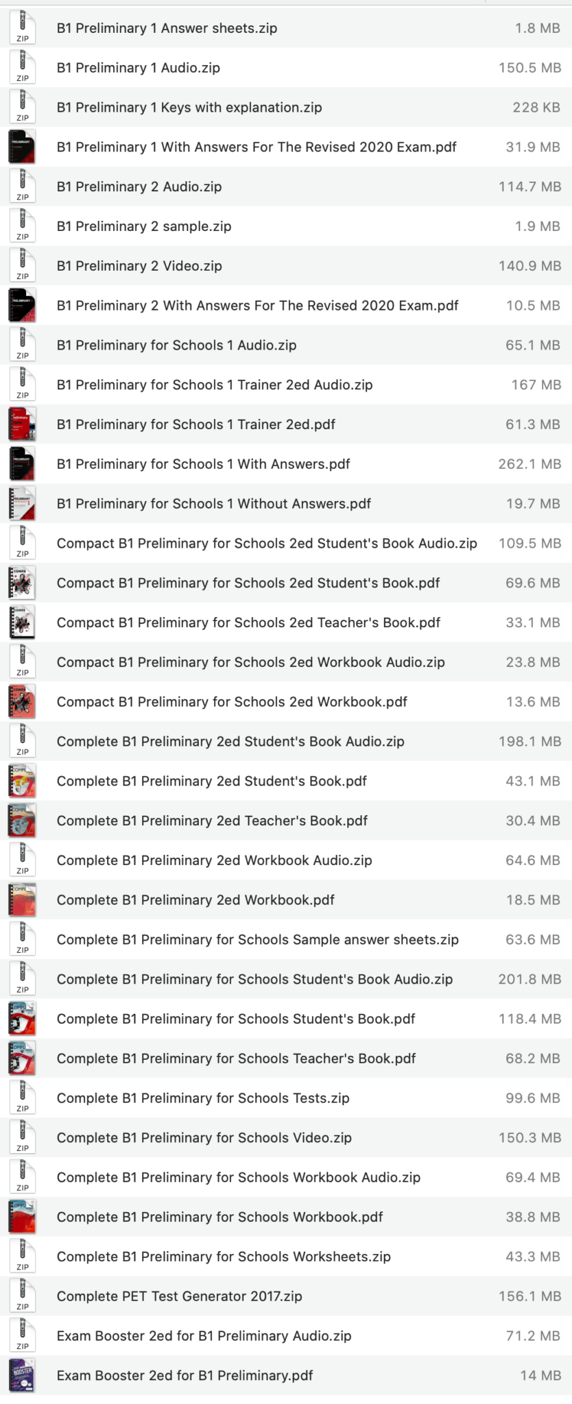 PET Cambridge B1 Preliminary Pdf Audio Video 2020