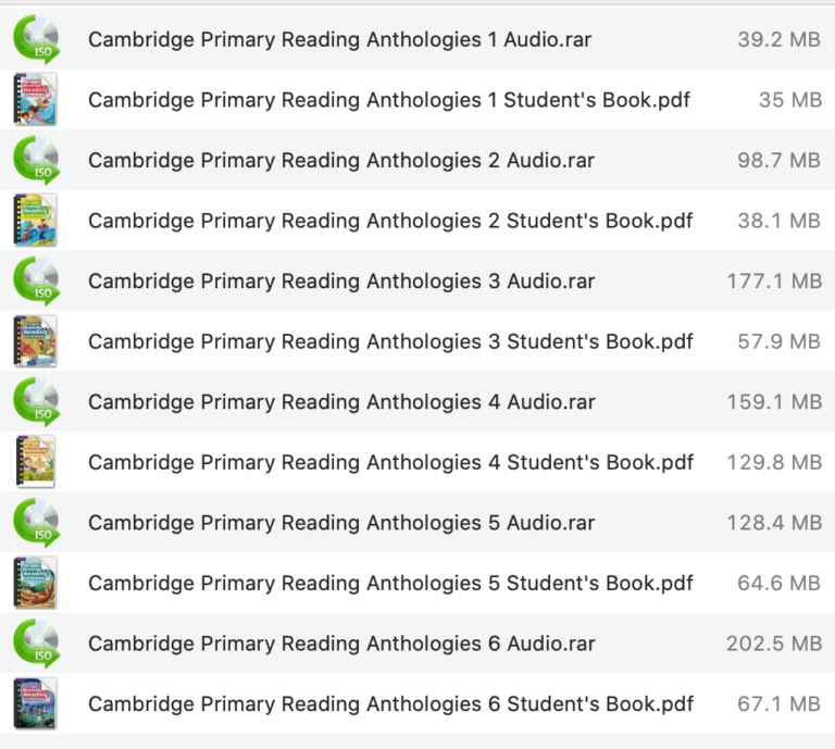 Cambridge Primary Reading Anthologies (Pre A1 / B1+)