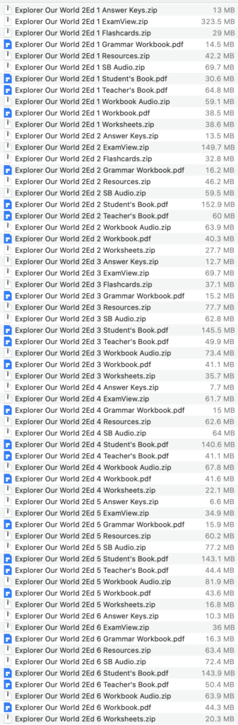 Explore Our World 2nd Edition Pdf Resources (Pre A1 - A2)