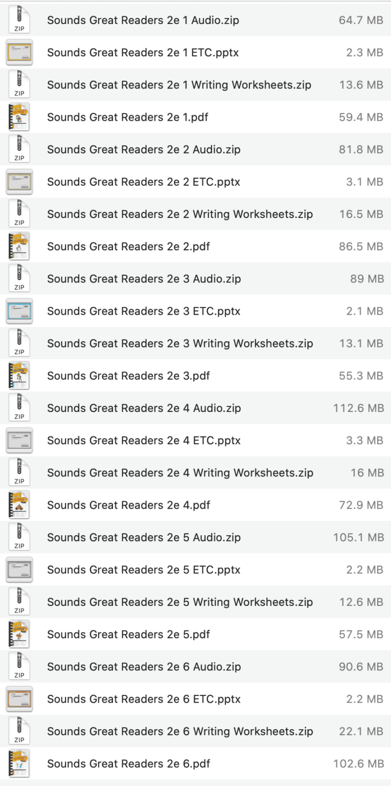 Sounds Great Readers 2nd Edition Pdf Resources (Pre A1)