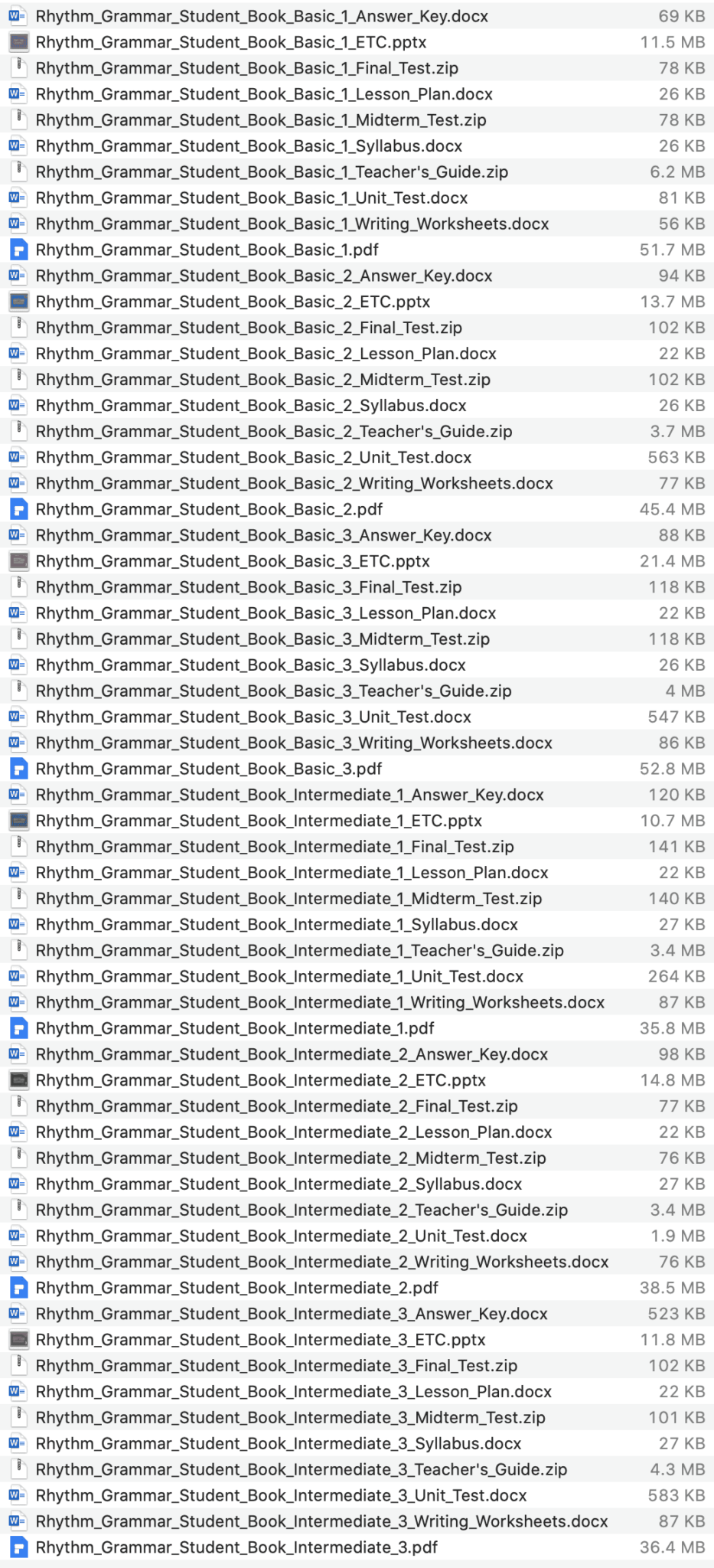 Download Compass Rhythm Grammar Pdf Resources (A1 / A2)