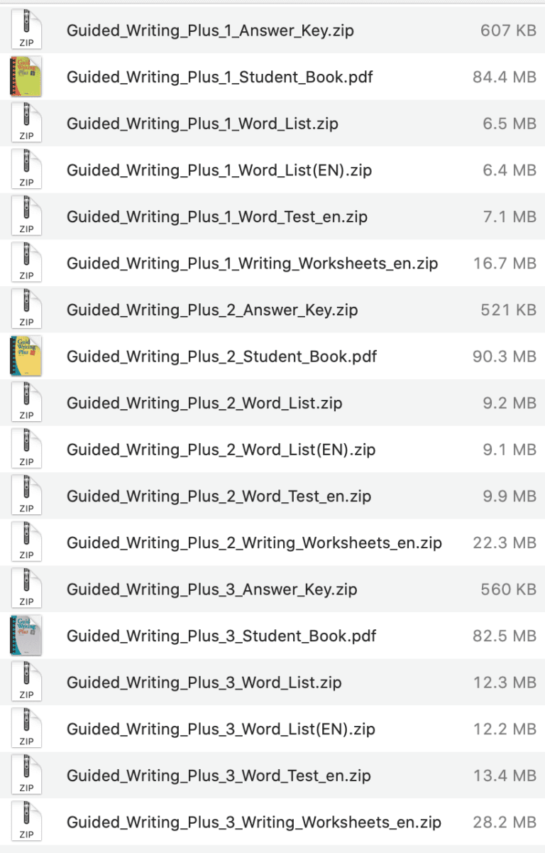 Download Guided Writing Plus Pdf Resources (A1+ / A2+)