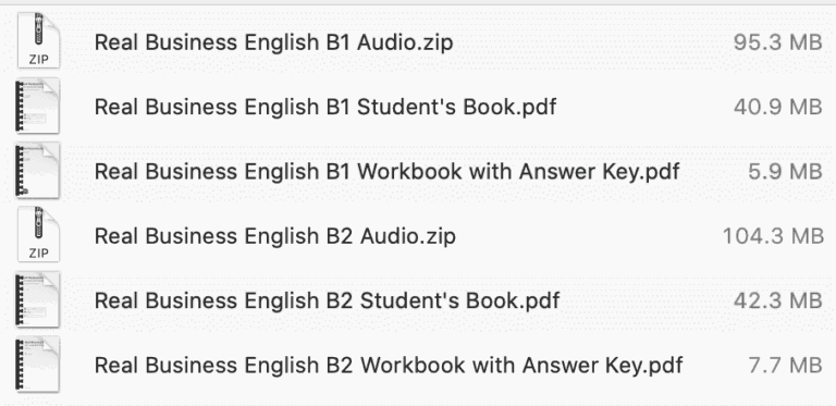 Download Real Business English Pdf Resources (B1 / B2)