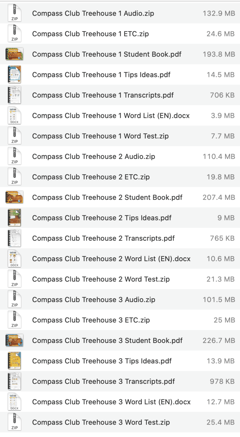 Download Compass Club Treehouse Pdf Resources (Pre A1)