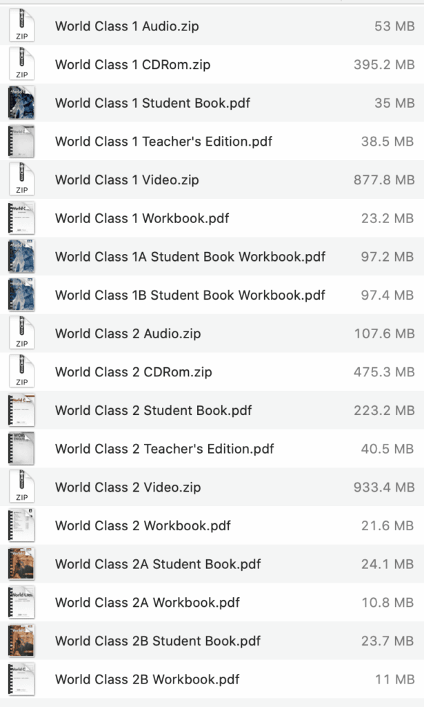 Download NGL World Class Pdf Resources (B2 / C1)