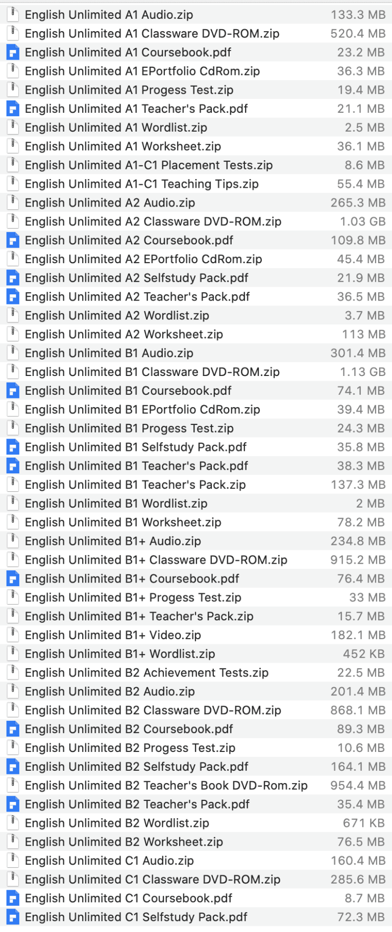 English Unlimited PDF Presentation Plus (A1 / B1+)